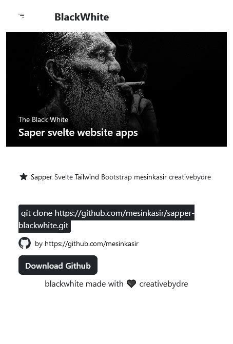 Premium Template Website Sapper Svelte Free Download Mesin Kasir
