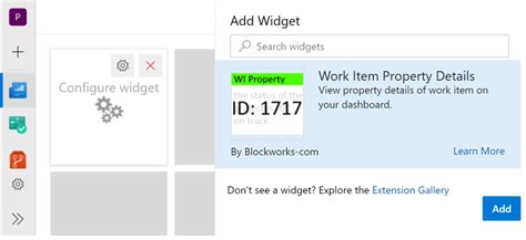 Work Item Property Widget Visual Studio Marketplace