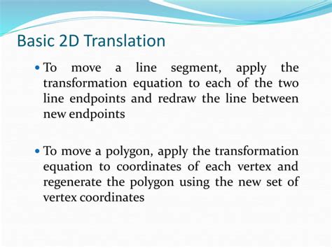 2dtransformatiomcomputer Graphics 2d Translation Rotation And Scaling