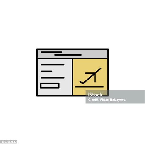 비행기 티켓 아이콘 여행 일러스트의 요소입니다 서명 및 기호는 웹 로고 모바일 앱 Ui Ux에 사용할 수 있습니다 공항에 대한 스톡 벡터 아트 및 기타 이미지 Istock