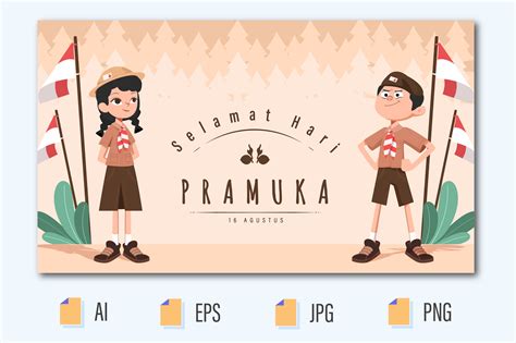 Editable Scout Day Poster Design Graphic By Darwin Vectorian · Creative Fabrica