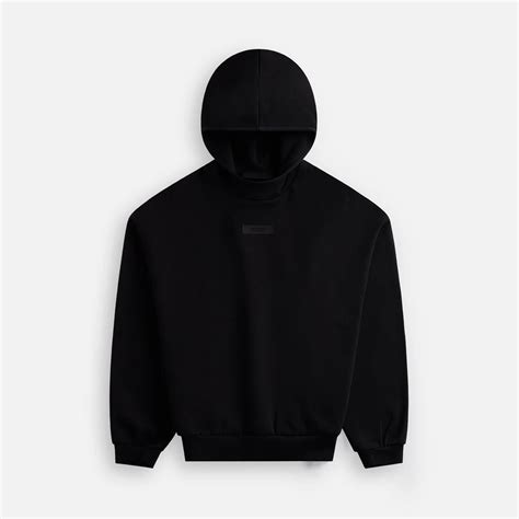 Fear Of God Essentials Hoodie Jet Black Grailed