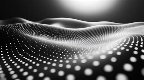 Abstract Black And White Wave Patterns With Dotted Texture Premium Ai Generated Image