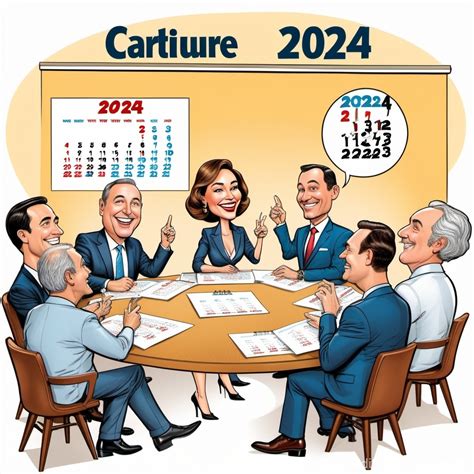 2024 Calendar With Ai And Humans Meeting And Agreeing Prompts Stable