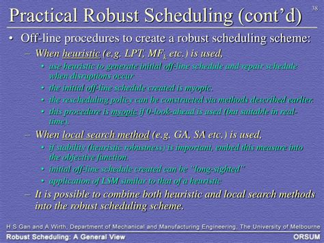 Ppt Robust Scheduling A General View Powerpoint Presentation Free Download Id1073473