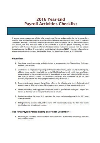 47 SAMPLE Payroll Checklists In PDF MS Word Excel 47 SAMPLE Payroll Checklists In PDF MS Word Excel