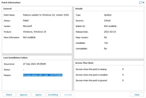 Windows Update Error Code MCB Systems