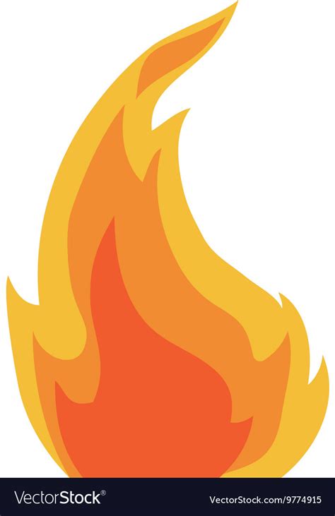 Flame Icon Fire Design Graphic Royalty Free Vector Image