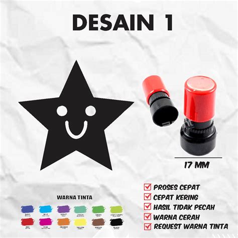Stempel Nilai Guru Tk Sd Mi Paud Stempel Bintang Stempel Reward Stempel Murah Stempel