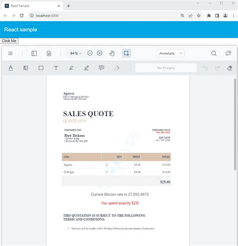document generation with react apryse