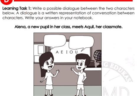 Learning Task 1 Write A Possible Dialogue StudyX