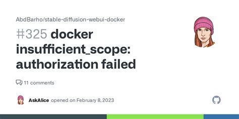 Docker Insufficientscope Authorization Failed · Issue 325 · Abdbarho