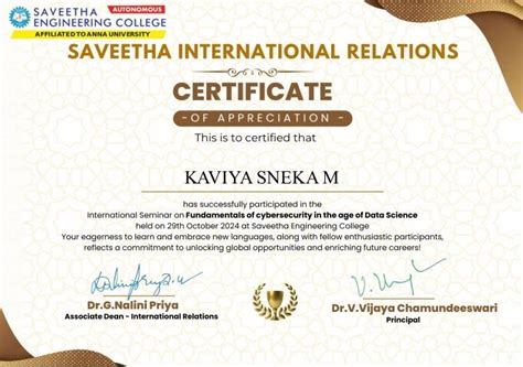 Cybersecurity Datascience Saveethainternationalrelations
