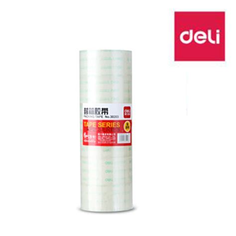 得力deli 透明封箱胶带48mm60y 30203胶带 6卷每筒视频介绍得力deli 透明封箱胶带48mm60y 30203
