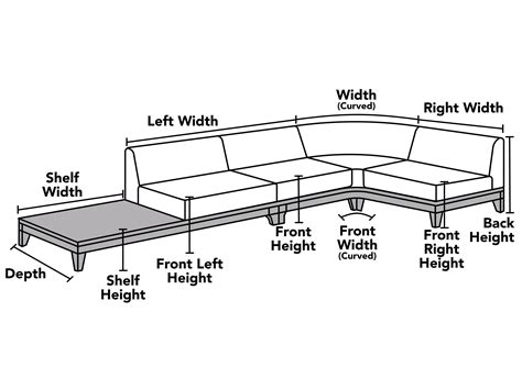 Custom L Shape Sectional W Curved Corner And Left Side Table Cover