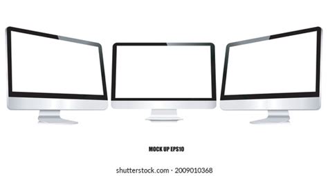 Set Mockup Display Screen Monitor Monitor Stock Vector Royalty Free 2009010368 Shutterstock