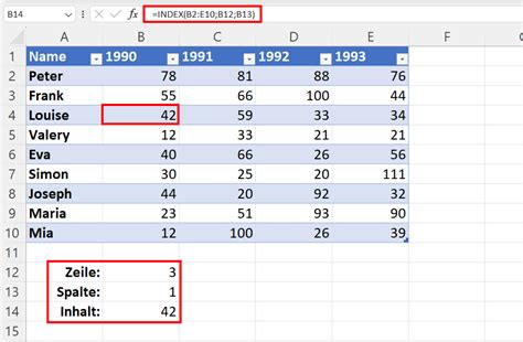 Excel Index Funktion Ionos At