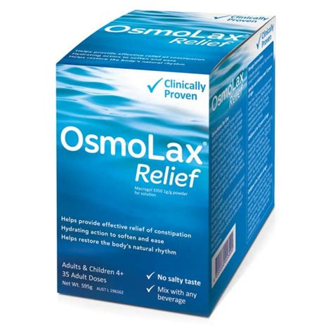 Buy Osmolax Relief Macrogol Osmotic Laxative Powder 35 Doses 595g Online Chempro Chemists