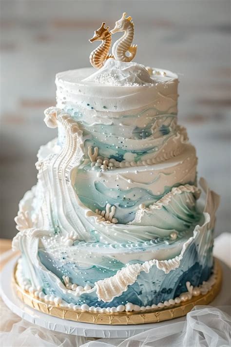 33 Unique Beach Wedding Cake Ideas For A Tropical Celebration Themed