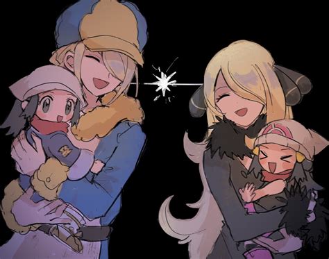 Dawn Cynthia Akari And Volo Pokemon And 3 More Drawn By Anzu