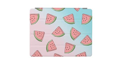 Cute Summer Watermelon Pattern Pastel Pink And Blue Ipad Cover Zazzle