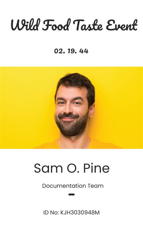 Free Event Id Card Templates Editable And Printable