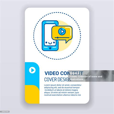 비디오 콘텐츠 브로셔 템플릿 프로모션 서비스 커버 디자인 흰색 배경에 선형 일러스트 만화 캐릭터로 디자인을 인쇄합니다 0명에 대한 스톡 벡터 아트 및 기타 이미지 Istock