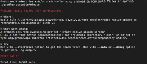 Build Failed On Android Help Issue Crazycodeboy React Native
