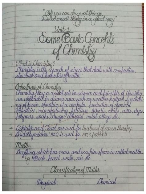 Chemistry Unit 1 Some Basic Concept Of Chemistry Pdf