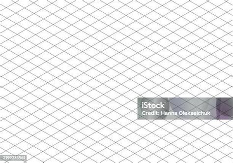 Isometric Grid Line Guide Pattern 3d Perspective Paper Background Notebook Sheet Blank