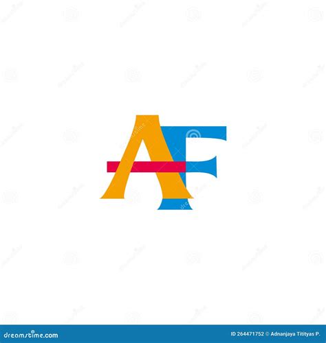 Letter Af Colorful Linked Font Simple Mosaic Logo Vector Stock Vector Illustration Of Linked