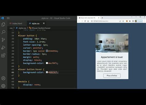 TUTO jQuery Facile Application 2 5 Animer une fenêtre modale sur