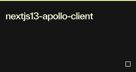 Nextjs13 Apollo Client Codesandbox