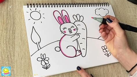 Σχεδιάζω λαγουδάκι βήμα βήμα σχεδιάζω ζωάκια Νηπιαγωγείο Δημοτικό Youtube