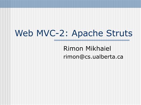 Web Mvc 2 Apache Struts