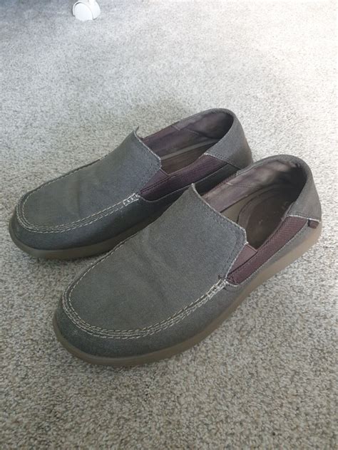 Crocs Mens Slip On Santa Cruz 202056 Brown Canvas Siz Gem