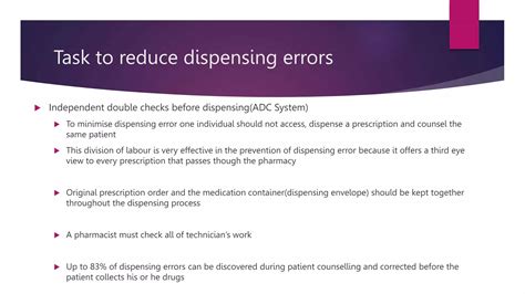 Common Errors In Dispensing By Mrs Omorodion 3pptx