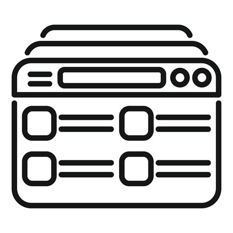 web customer database icon outline vector crm data 15153821 vector art