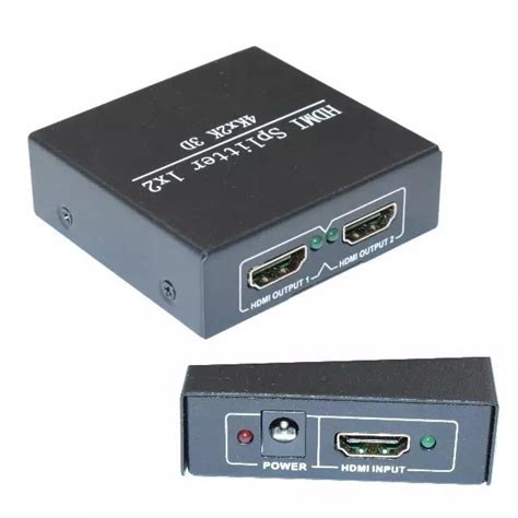Видео сплитер 2x 1 HDMI, ULTRA HD 4K, с адаптер, метален