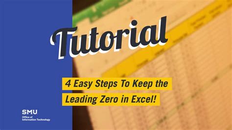 4 Easy Steps To Keep The Leading Zero In Excel