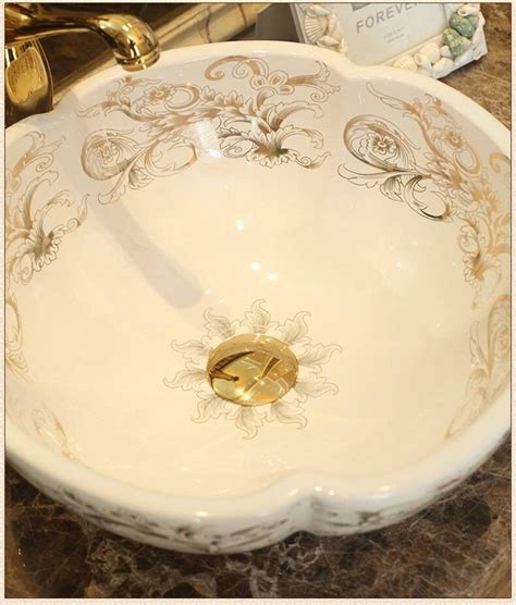 Luxury White Flower Shape Handmade Lavabo Washbasin Art Wash Basin