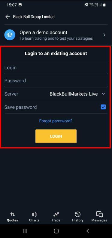 How To Log Into MetaTrader MT On Mobile App BlackBull Markets