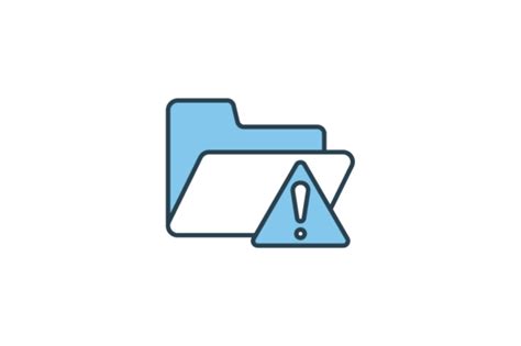 Folder Error Flat Line Icon Graphic By Asobahus · Creative Fabrica