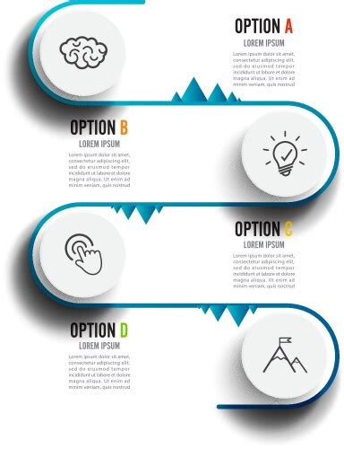 Infographic Template Paper Plane With Path And 5 Vector Image