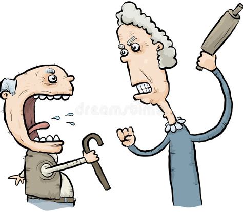 Arguing Senior Citizens Stock Illustration Illustration Of Funny