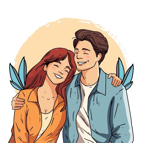 Free Vector Hand Drawn Hug Day Illustration