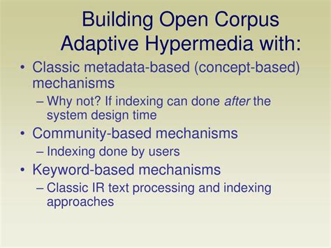 Ppt Open Corpus Adaptive Hypermedia Powerpoint Presentation Free