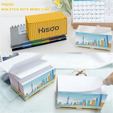 Empty Note Sheet Non Stick Container Note Cube Memo Note Paper Cube With Sticky Notes