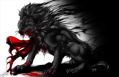 Demon Wolf Wallpapers Top Free Demon Wolf Backgrounds Wallpaperaccess