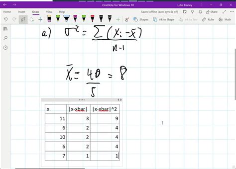 Solveda Compute The Sample Variance B Determine The Sample Standard